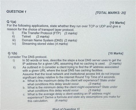 Solved Question 1[total Marks 25]q1 A [10 ﻿marks]for The