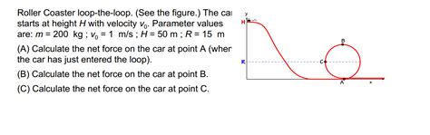 solved roller coaster loop the loop see the figure the