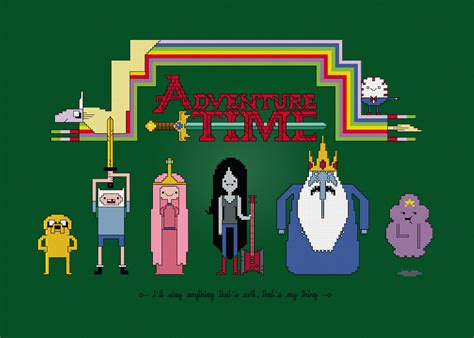 Adventure Time With Logo Cross Stitch Pattern