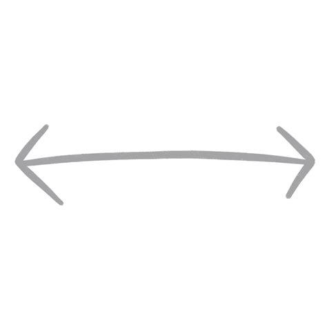 Grey Arrow Line Two Way Or Double Arrow Sketch Arrow Line Element 45654797 PNG
