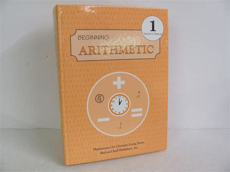 Beginning Arithmetic Rod And Staff Teacher Manual Pre Owned Mathematics