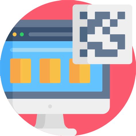 Qr Code Detailed Flat Circular Flat Icon