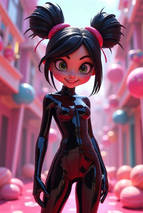 Vanellope Von Schweetz From Wreck It Ralph Wearing Latex Seaart Ai