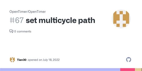 Set Multicycle Path Issue 67 OpenTimer OpenTimer GitHub