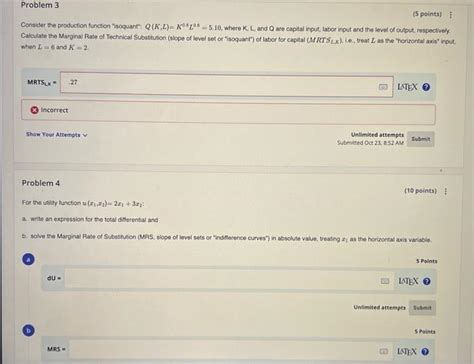 Solved Consider The Production Function Isoquant