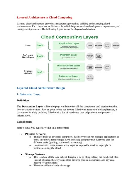 Layered Architecture In Cloud Computing Pdf Cloud Computing Data