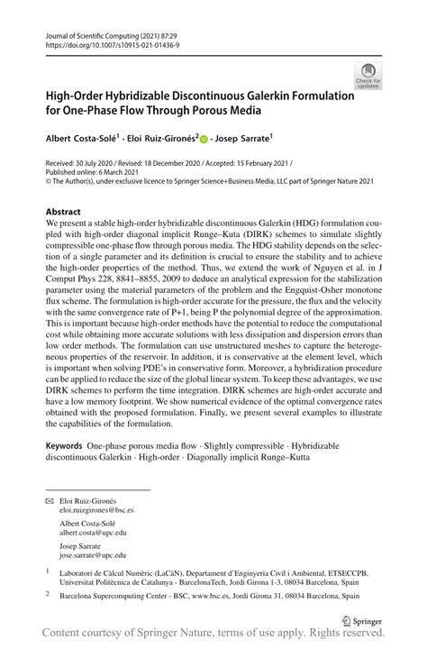 High Order Hybridizable Discontinuous Galerkin Formulation For One