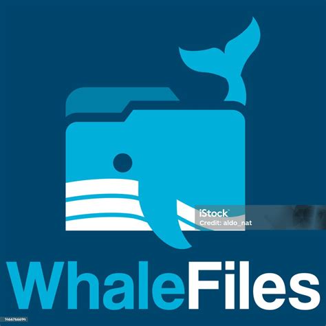 현대적인 심플한 미니멀리스트 고래 폴더 저장 파일 마스코트 아이콘 디자인 벡터는 배지 엠블럼 및 티셔츠 인쇄를 위한 현대적인 일러스트레이션 개념 스타일입니다 현대 고래 만화