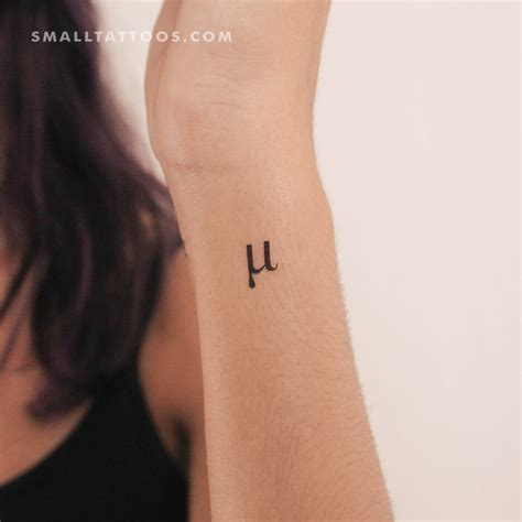Greek Letters Temporary Tattoo