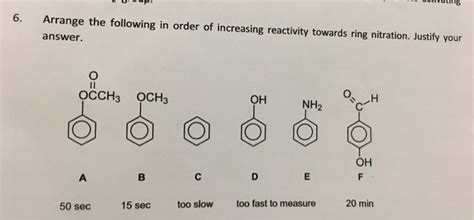 Solved Arrange The Following In Order Of Increasing
