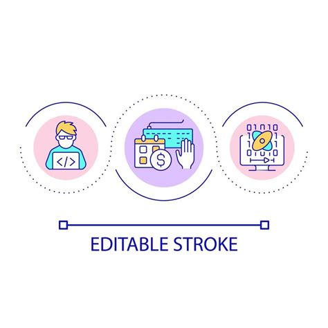 Software Engineer Courses Loop Concept Icon 16089919 Vector Art At Vecteezy