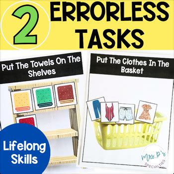 Laundry Sorting File Folder Tasks Life Skills Practice By Mrs Ps Specialties