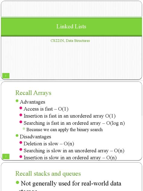 Linked Lists Cs221n Data Structures Pdf Queue Abstract Data Type
