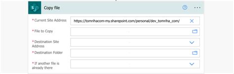 copy files from user onedrive to sharepoint using power automate