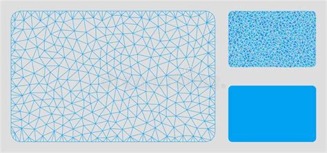 Filled Rectangle Vector Mesh Wire Frame Model And Triangle Mosaic Icon Stock Vector