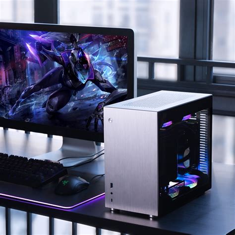 Jonsbo V10 Silver Solid And Black Solid Tempered Glass Itx Silver And Black High Performance Pc