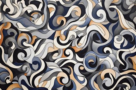 Premium Ai Image Abstract Background Of Colored Curved Lines In The