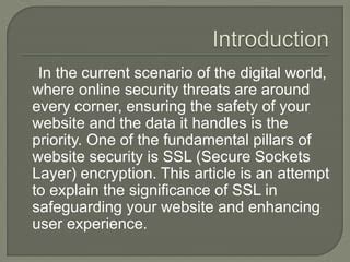 Know The Importance Of SSL For Your Website PPTX