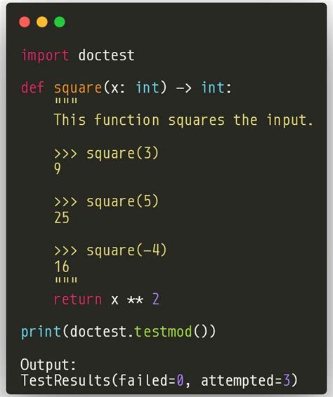 Aditya Kalyan On Linkedin Python Tip 💎 Using Doctest To Test Your