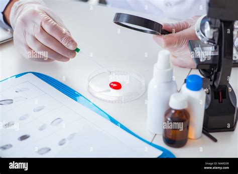 Drug Synthesis Lab Experimentnig With Pills Stock Photo Alamy