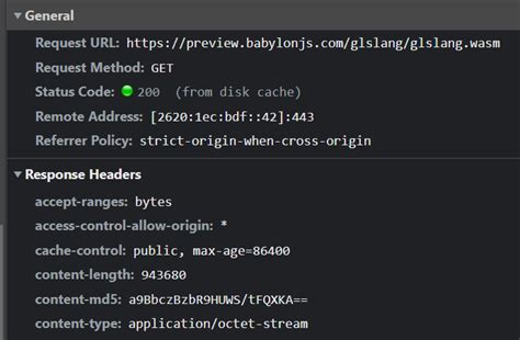 Change Mime Type Of Wasm Files Served From The Preview CDN Issue BabylonJS Babylon