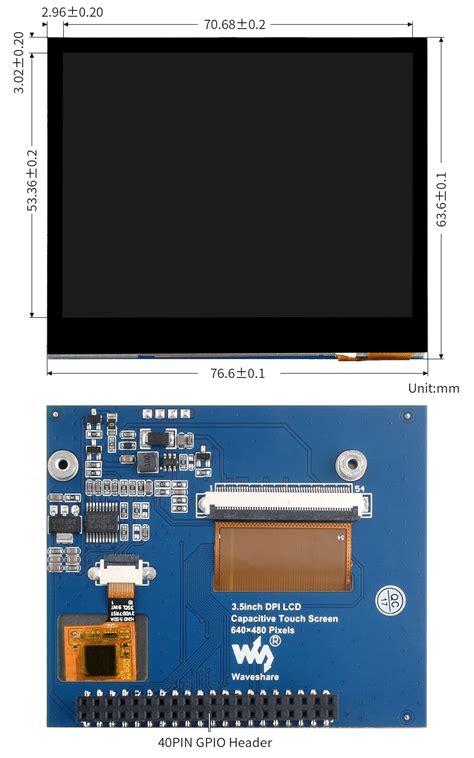 3 5inch dpi lcd 3 5inch capacitive touch screen lcd for raspberry pi