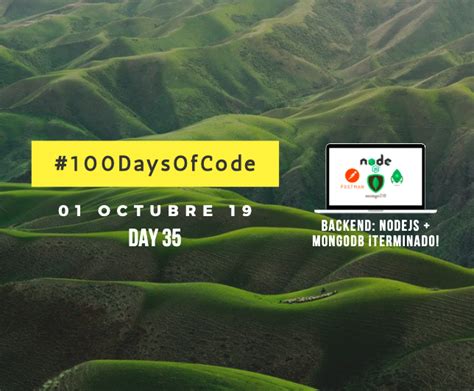 100daysofcode day35 backend nodejs mongodb ¡terminado by