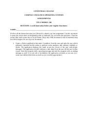 Lab Docx CENTENNIAL COLLEGE COMP UNIX LINUX OPERATING SYSTEMS ASSIGNMENT FULL MARKS
