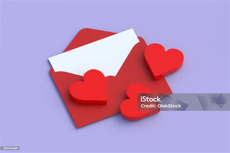 하트 3개 근처에 있는 봉투를 엽니다 발렌타인 데이 초대장 사랑의 개념 사랑의 편지 로맨틱한 감정 회의 기념일 결혼식과 관계