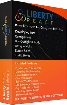 Liberty REACT Network License Software For Consignment Shops Resaleworld