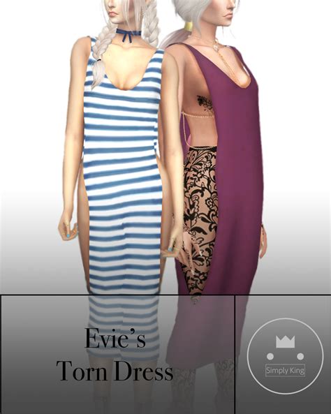 Evies Torn Dress Sims 4 Dresses Sims 4 Clothing Sims 4