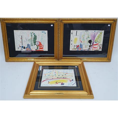Lot 3 Offset Lithographs Pablo Picasso Numbered
