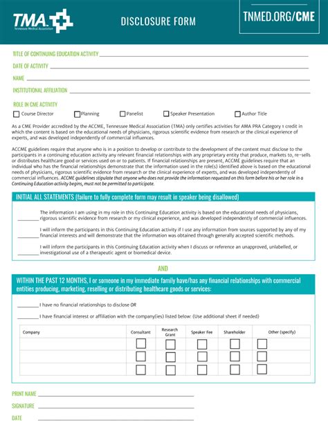 Fillable Online Cme Disclosure And Attestation Form Fax Email Print Pdffiller