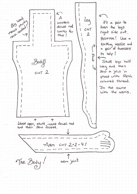 Free 14 Fabric Coraline Doll Pattern Elizabeths Kitchen Diary