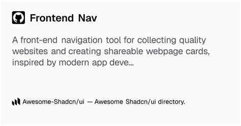 Frontend Nav Curate Front End Resources And Generate Shareable Web