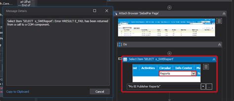 Select Item Select Id Error Hresult Efail Has Been Returned From