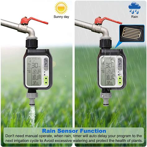 New Kcasa Automatic Rain Sensor Watering Irrigation Timer Waterproof