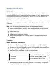 Geologic Time Scale Activity 1 Pdf Geologic Time Scale Activity Introduction Understanding