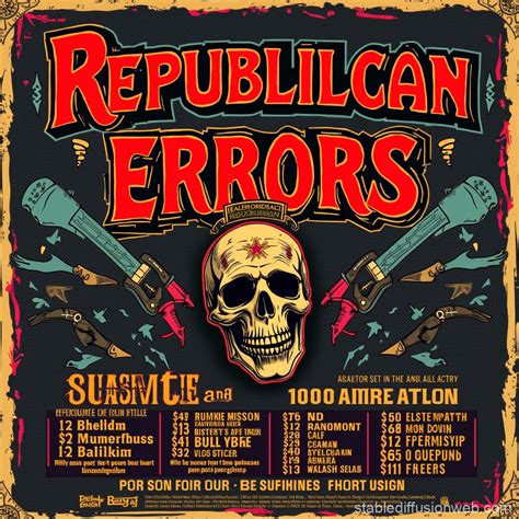Republican Errors Tour Concert Poster Stable Diffusion Online Republican Errors Tour Concert Poster Stable Diffusion Online