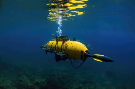 Autonomous Underwater Vehicle Auv Navigating Stock Image Image Of