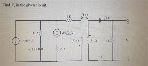 Solved Find V In The Given Circuit Chegg Com