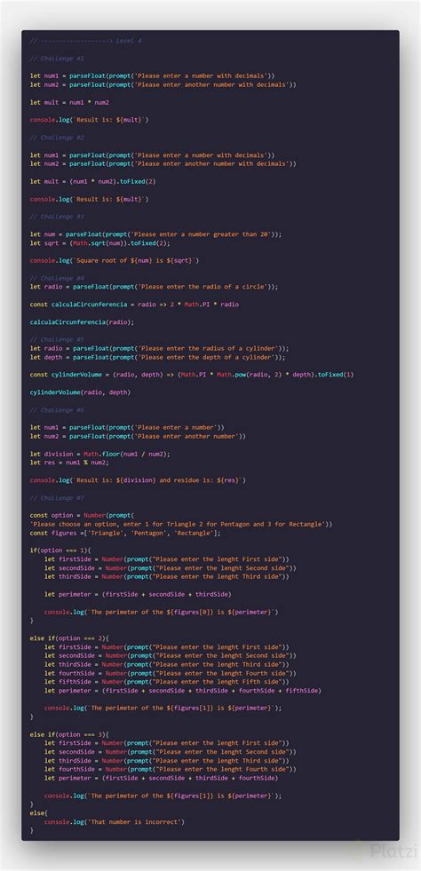 Retos De Programación En Cualquier Lenguaje Cuarto Nivel Matemáticas