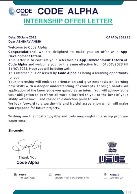 Abhinav Anish On Linkedin Codealpha Internship