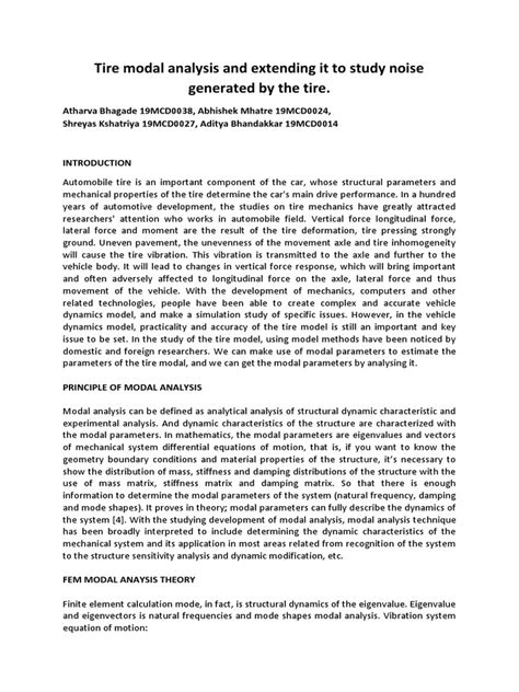 Vehicle Dynamics Manuscript Pdf Eigenvalues And Eigenvectors Matrix Mathematics