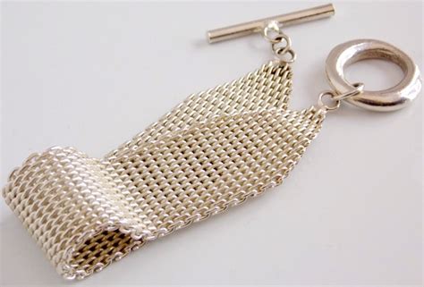 Sterling Silver Woven Toggle Bracelet 45 Grams Etsy Toggle Bracelet Silver Mesh Sterling