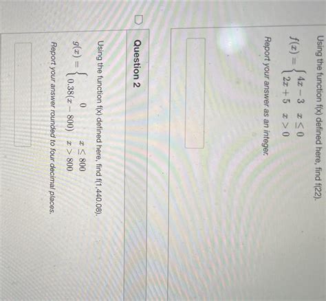 solved using the function f x defined here find f 22