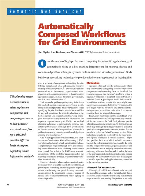 Pdf Automatically Composed Workflows For Grid Environments