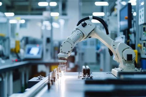 Premium Photo Industrial Robot Works Automatically In Smart
