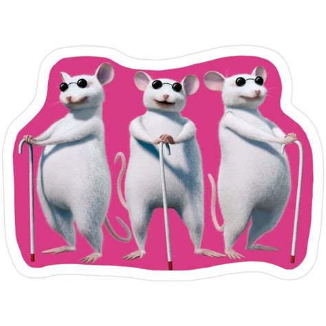 Three Blind Mice From Shrek Sticker Three Blind Mice Shrek Kawaii