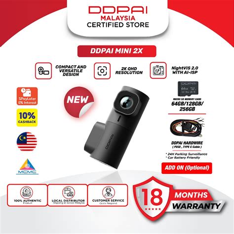 5G Voice ControlDDPAI Mini 2X 1440P 2K 360 Superior Night Vision Dash Cam OBD FUSE KIT